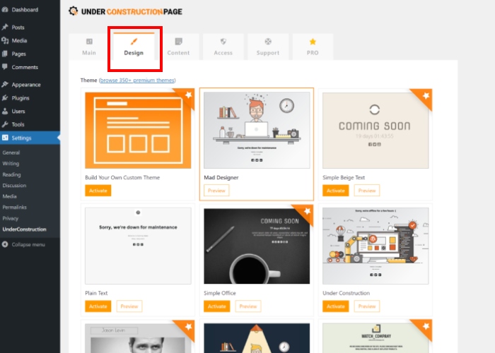 How To Create Under Construction Page In WordPress For Free