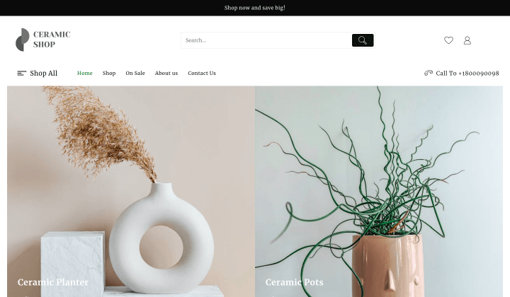 Ceramic Shop- Pottery and Ceramics Shop Theme Template 2024