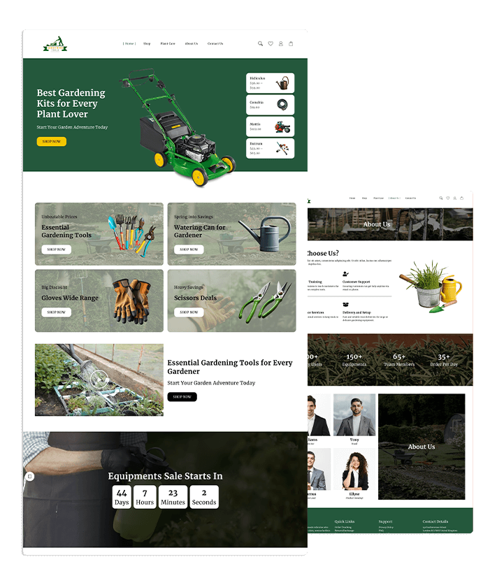 Gardening Tools & Landscaping WordPress Theme Template