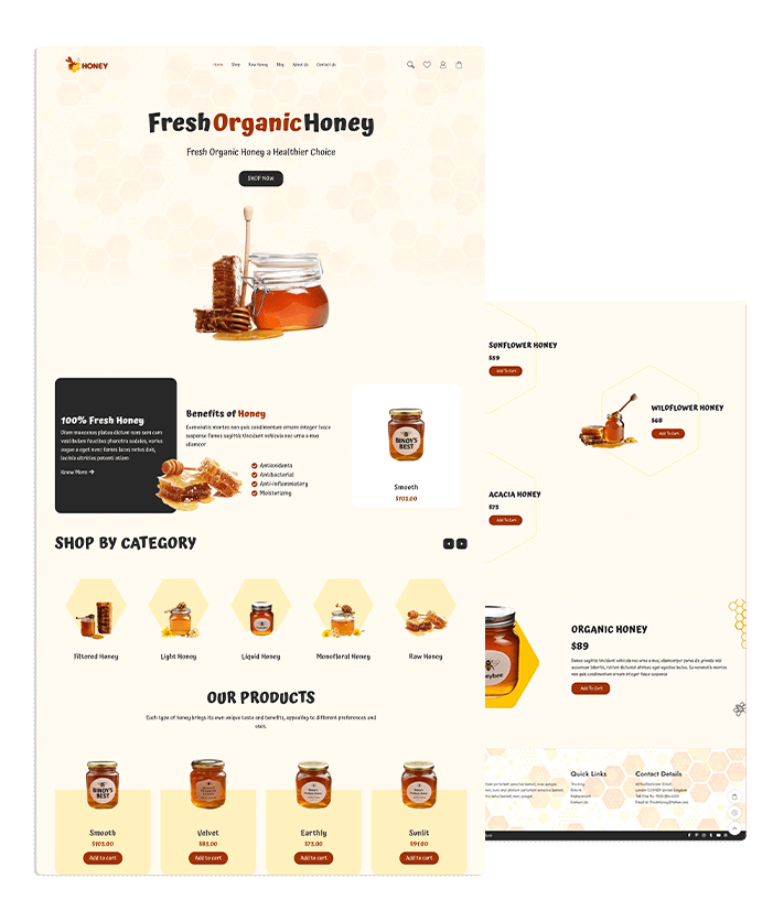 Honey And Beekeeping Website Template For WordPress