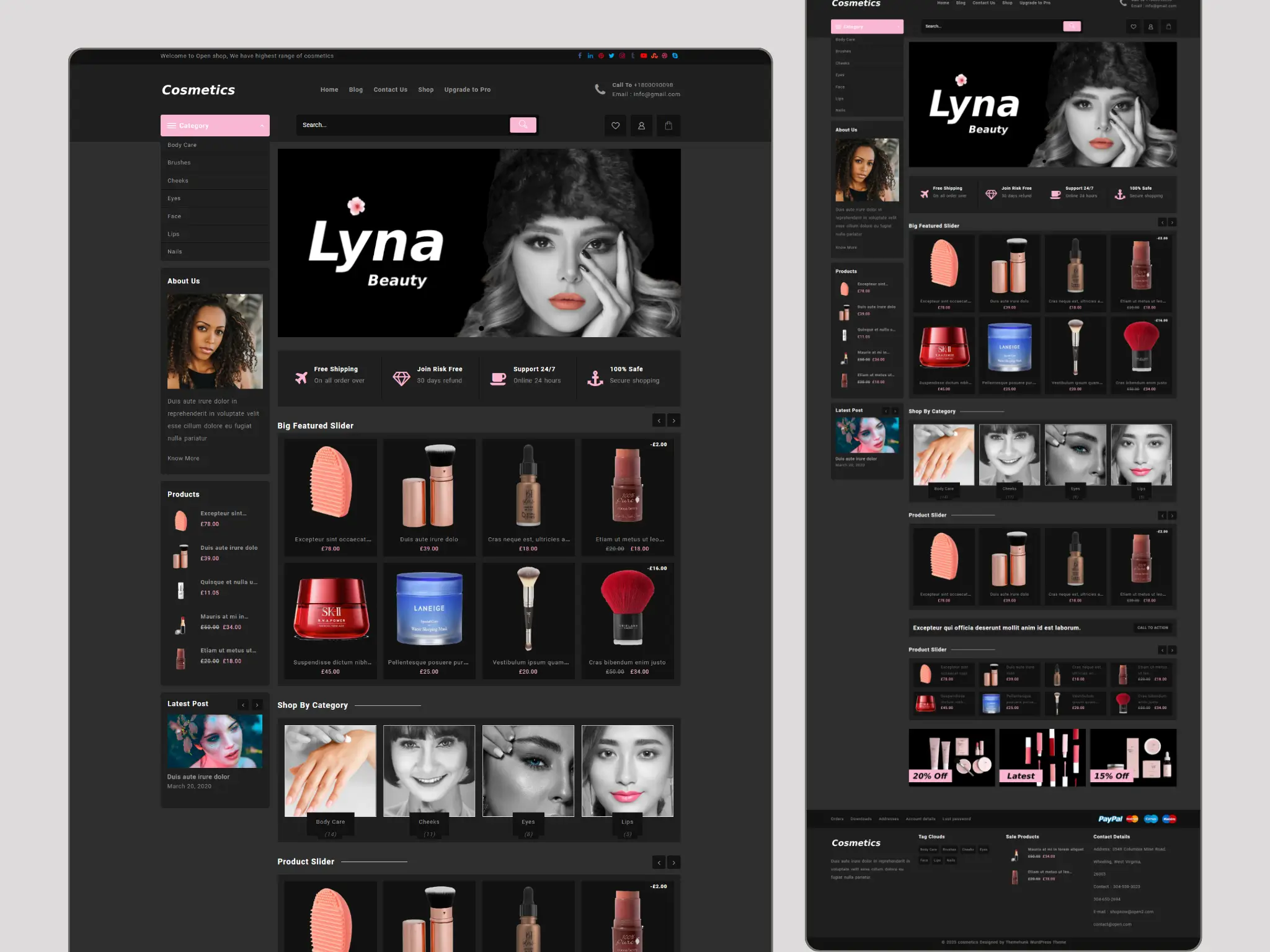 Cosmetic And Beauty Shop - WooCommerce Theme Template For WordPress 2025