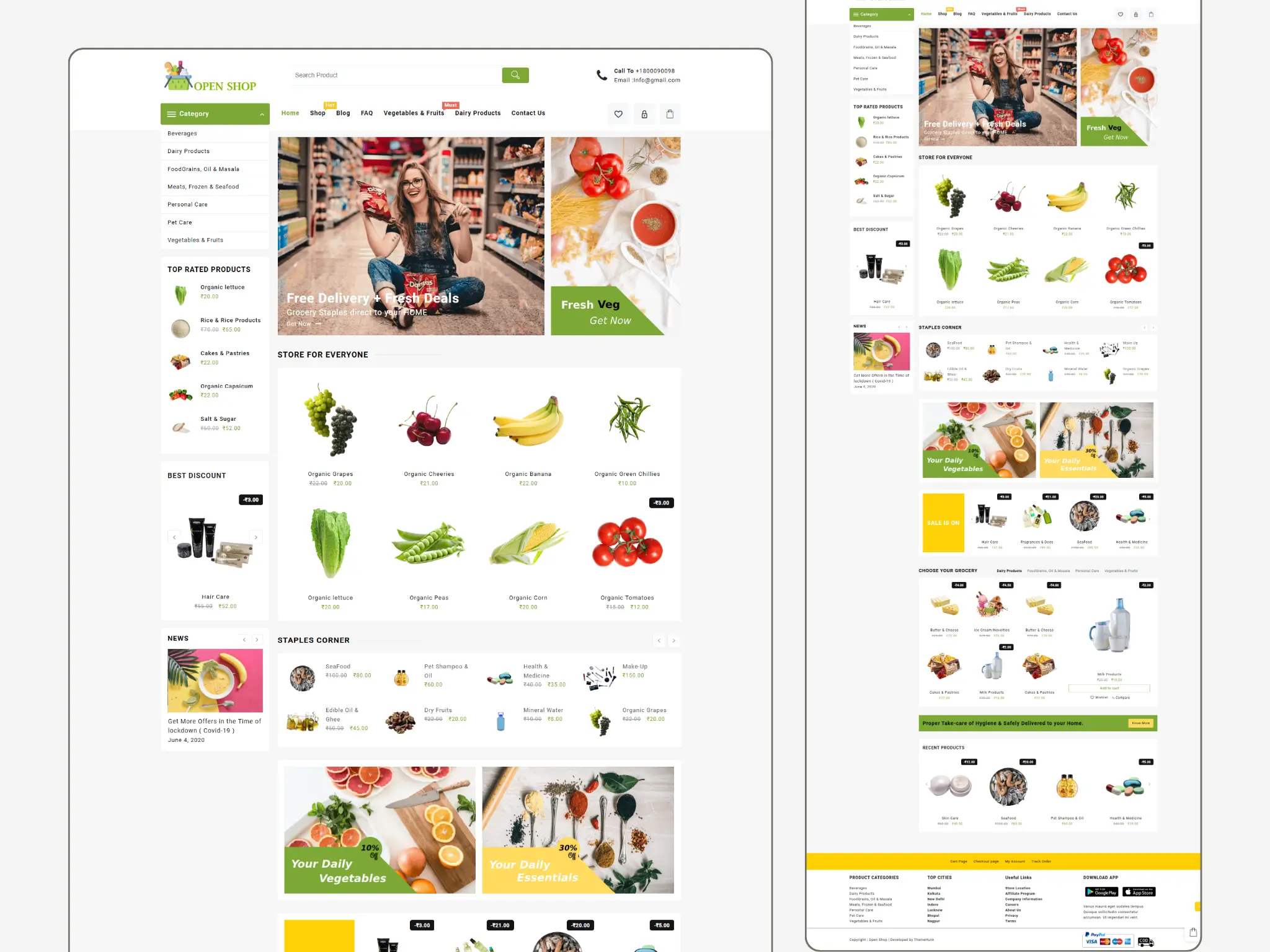 Grocery Store And Food - ECommerce WordPress Theme Template 2025