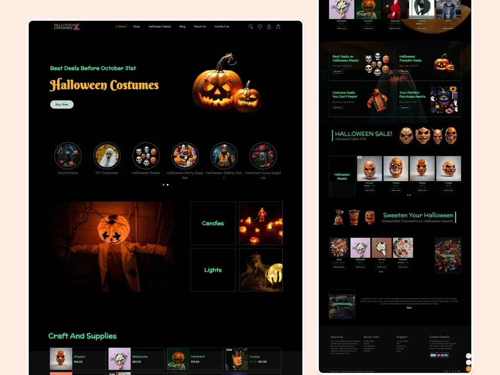 Halloween WordPress Theme Template Download- ThemeHunk