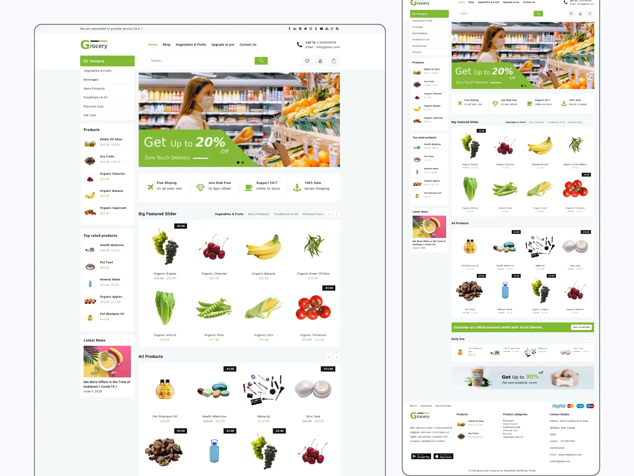 Vegetable And Fruit Shop - Best Theme Templates For WooCommerce 2025