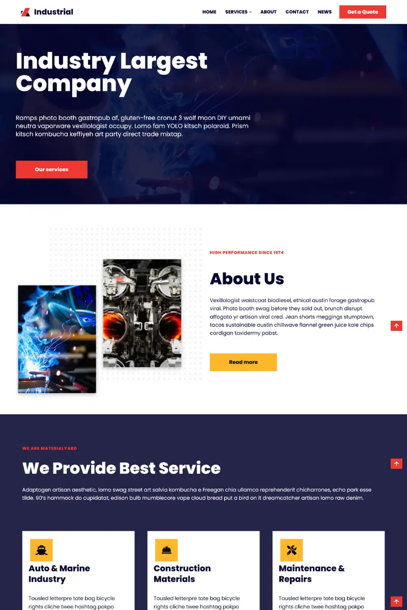 10+ Best Manufacturing And Industrial WordPress Themes 2026