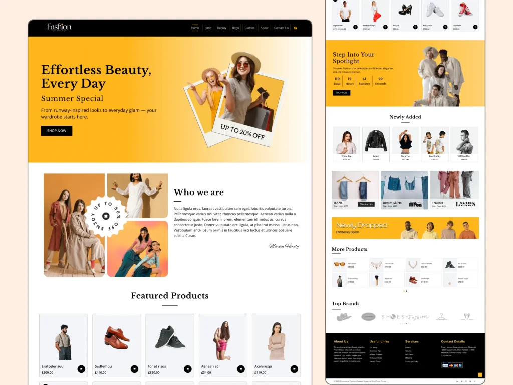 Ecommerce Fashion - Best Elementor Template Kit 2025 For WordPress By ThemeHunk