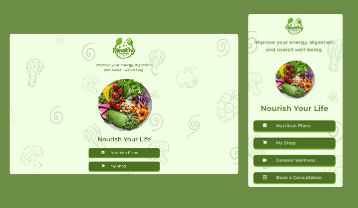 Healthy Nutrition- Link In Bio Template For WordPress Sites 2025