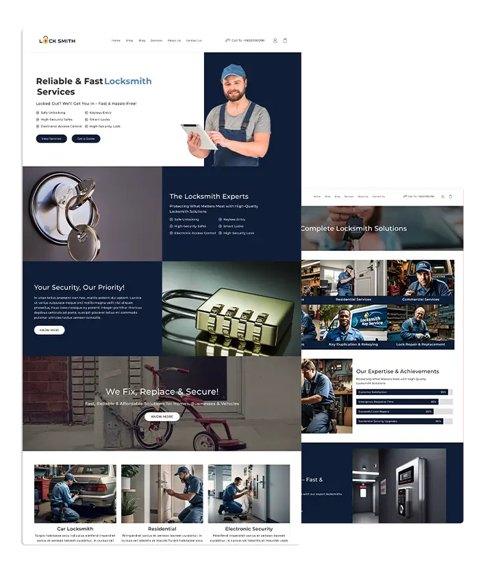 Locksmith- & Security Systems WordPress Theme Template