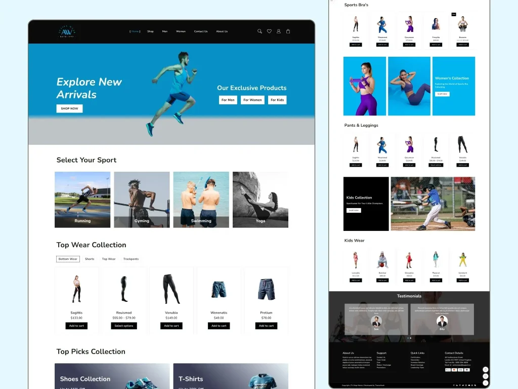 Activewear: ECommerce Theme Template For Sportswear 2026