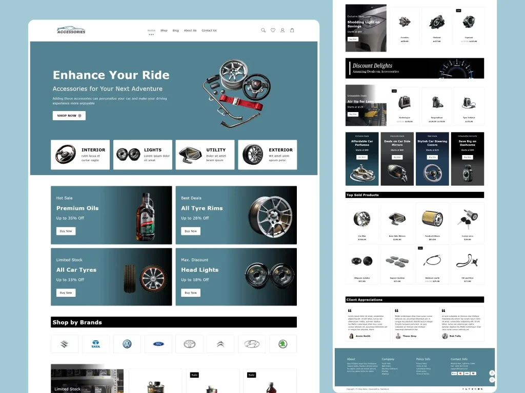 Car Accessories- Auto Parts WordPress Theme For WooCommerce