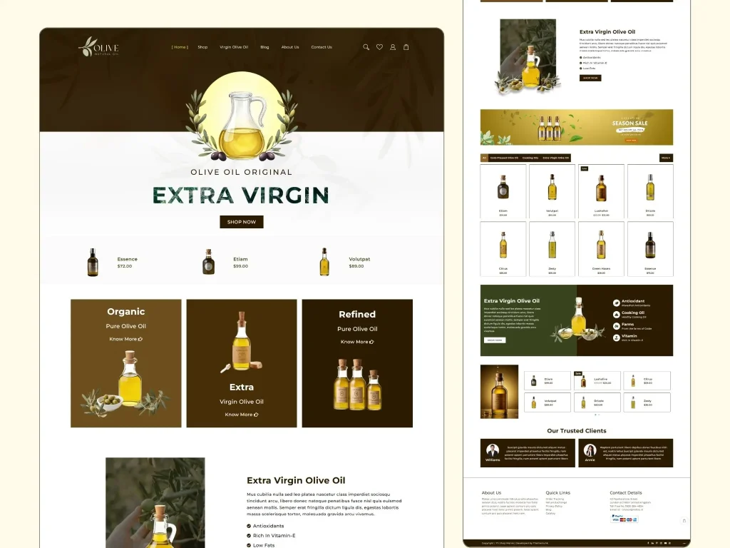 Olive Oil And Organic Oil Shop Theme Template