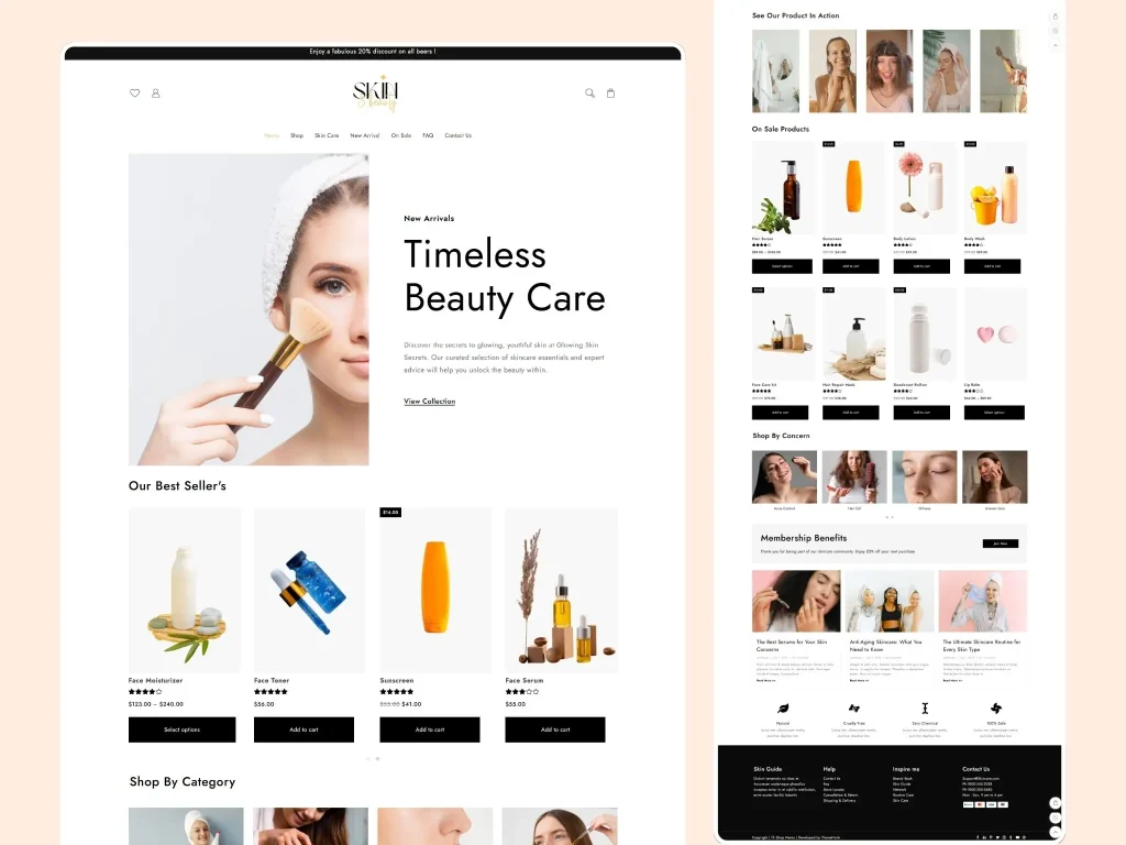 Skin Care- Theme Template for Beauty Cosmetic & Personal Care