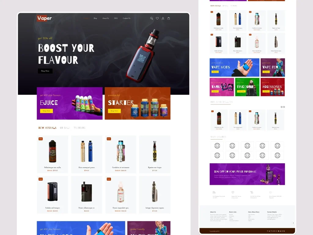 Vape Shop - WordPress Theme Template For WooCommerce 2026