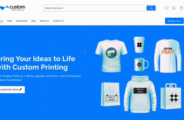 Custom Printing: Theme Template For WordPress 2025