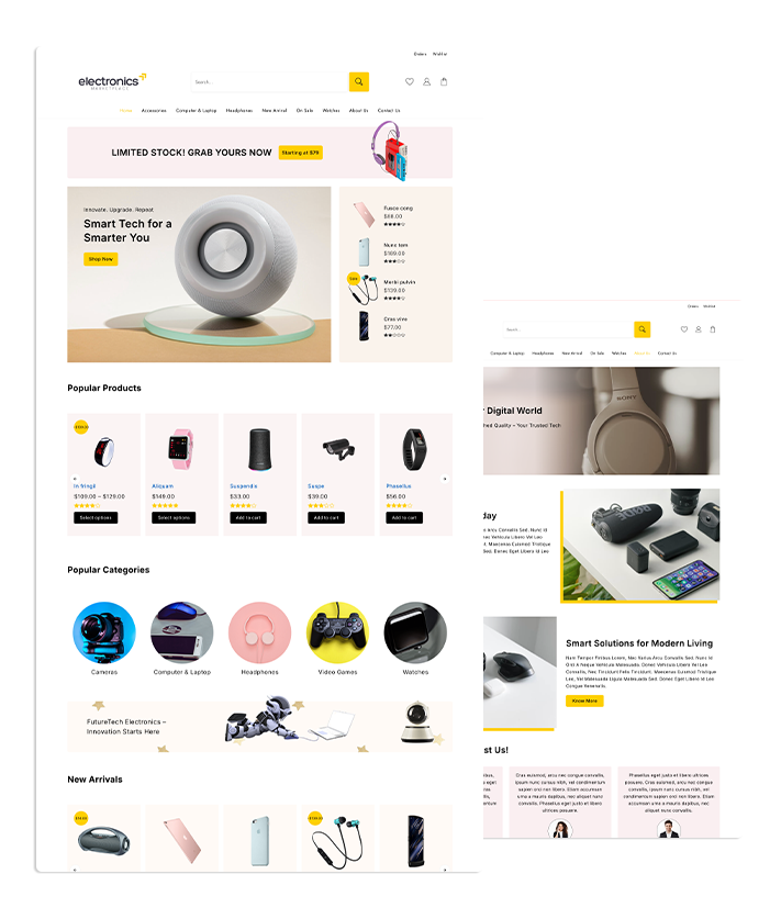 Electronics Megamarket Website Template For WordPress