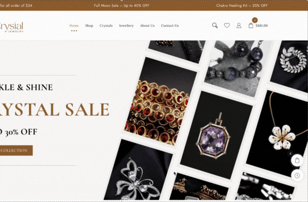 Crystal- WordPress Theme Template For Gemstone Shops