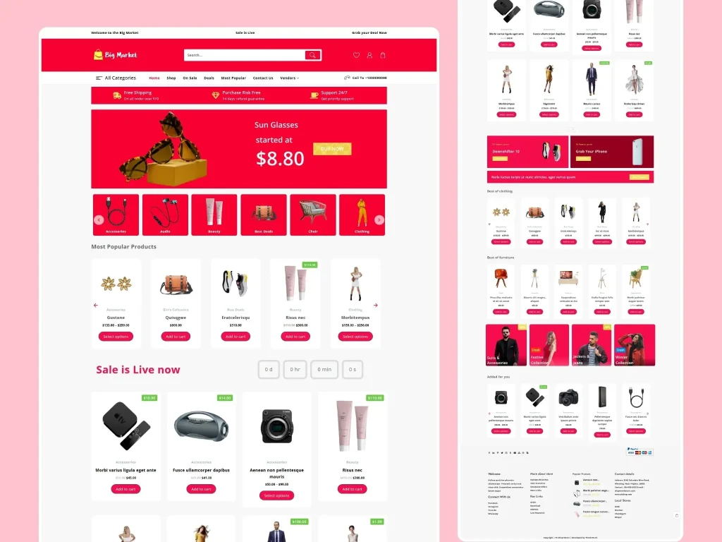 Big Market - Marketplace Template For MultivendorX Plugin 2026