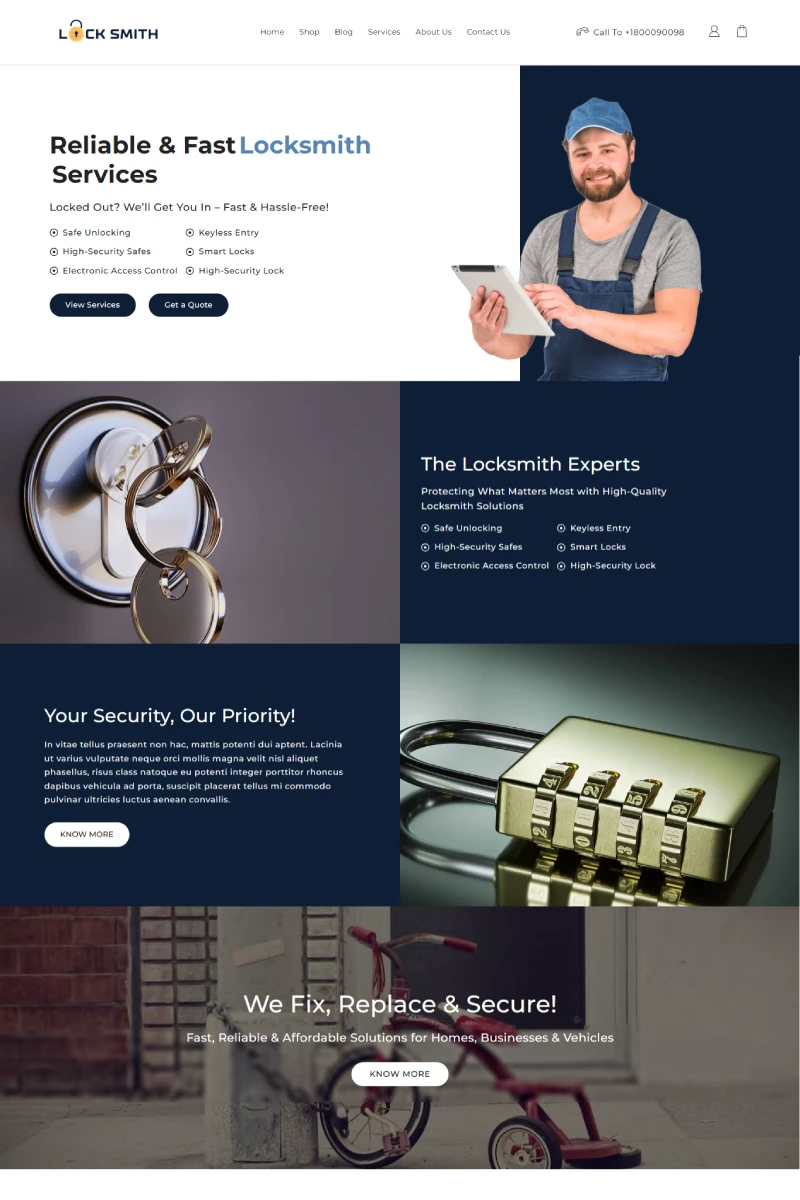 11 Amazing Locksmith Website Templates You Can Use In 2025