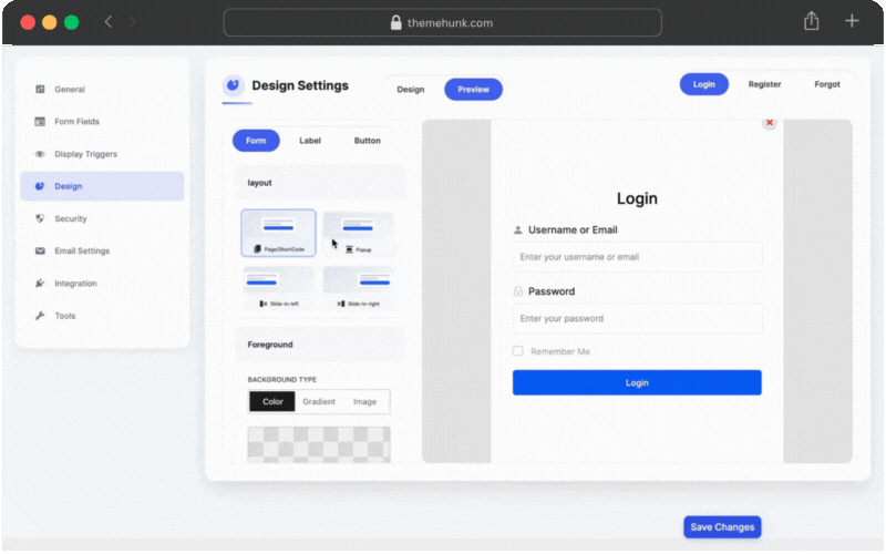 ThemeHunk Login & Registration – Easy User Login & Signup
