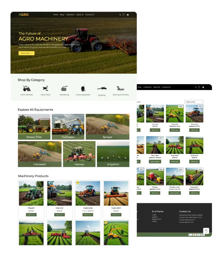 WooCommerce Theme For Agricultural Machinery & Equipment 2025