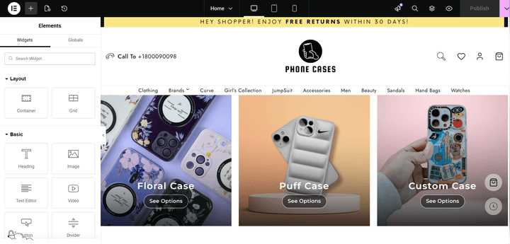 New Phone Cases Website Template For Online Store 2026